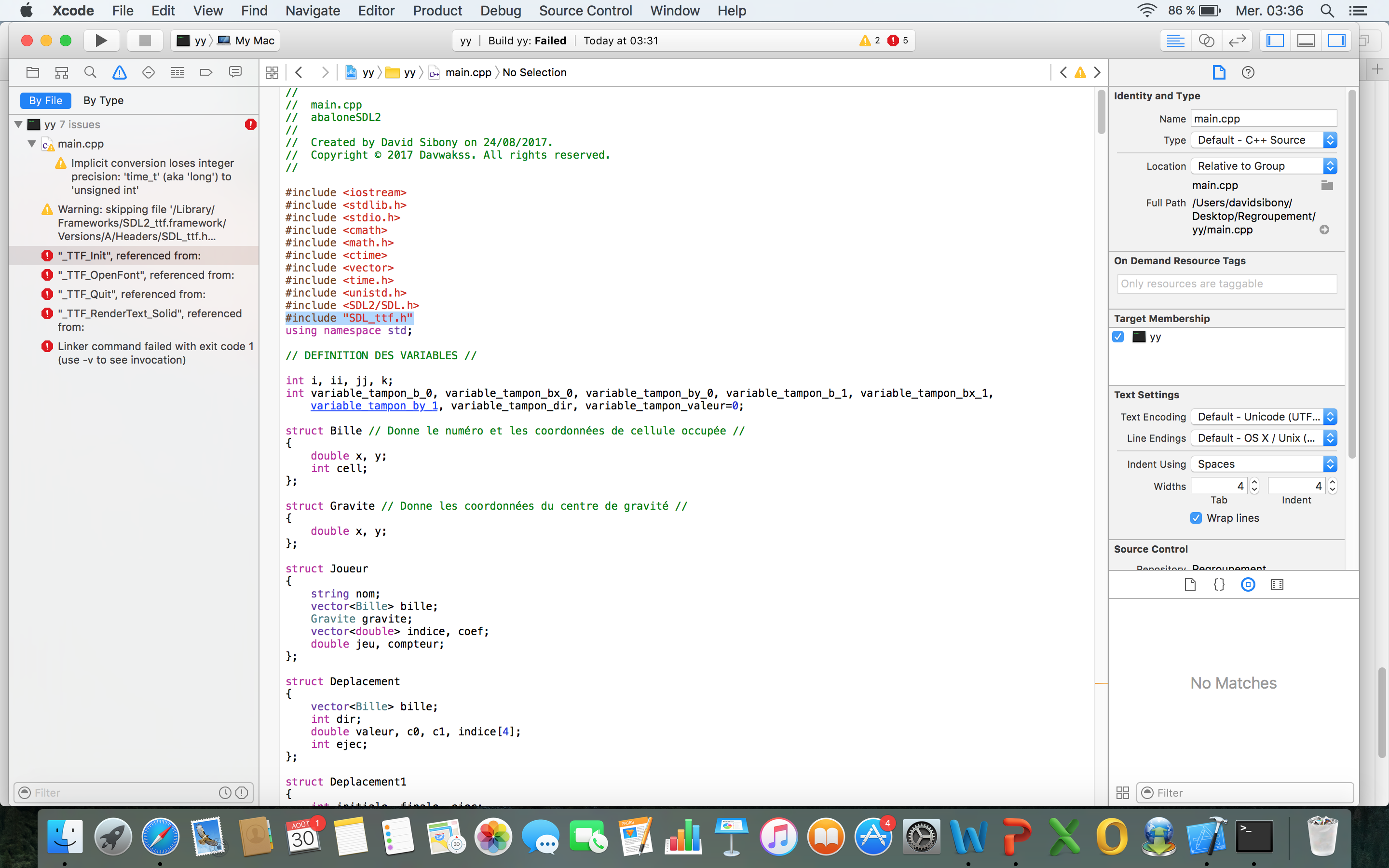 Installer Sdl2ttf Sur Xcode Erreur Par Davidking0 Page 1 Openclassrooms